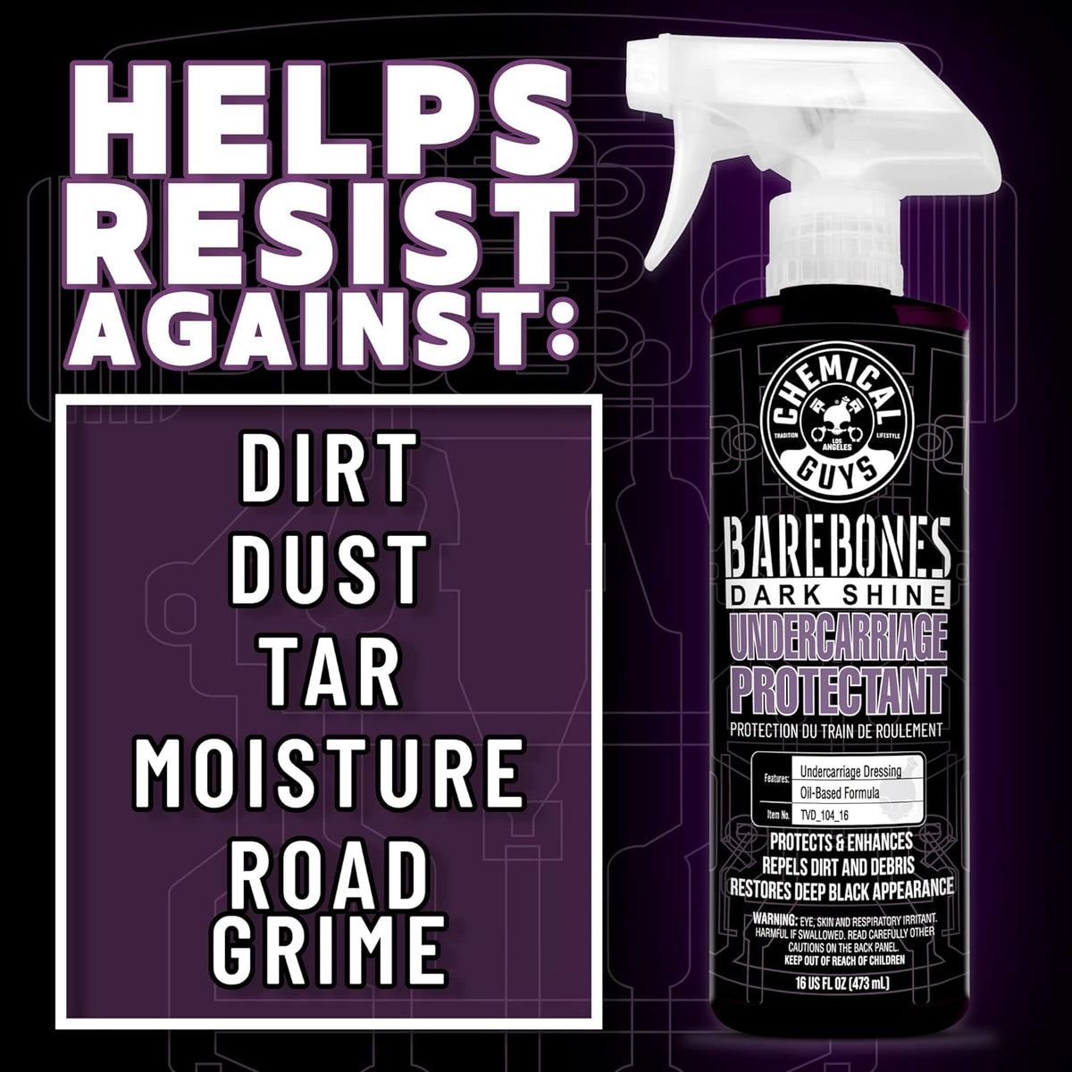 Chemical Guys Barebones Undercarriage Spray - 473mL